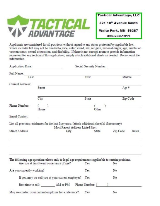 Employment - Tactical Advantage